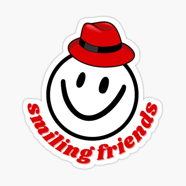"smiling friends " Sticker by Manalmiyani | Redbubble