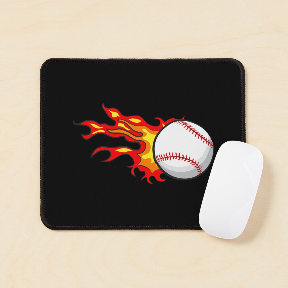 "Flaming Baseball Ball Sticker" Sticker for Sale by mercedesfr47 ...