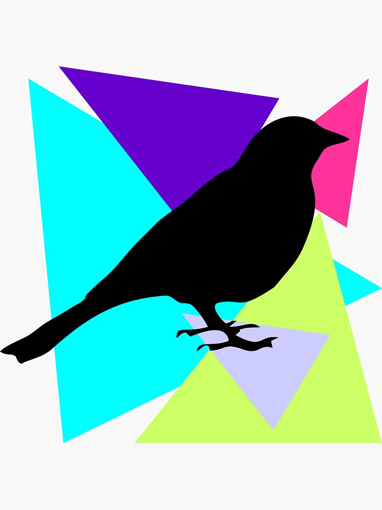 "Birds but, birds fly, birds triangle" Sticker by designd1n2 | Redbubble