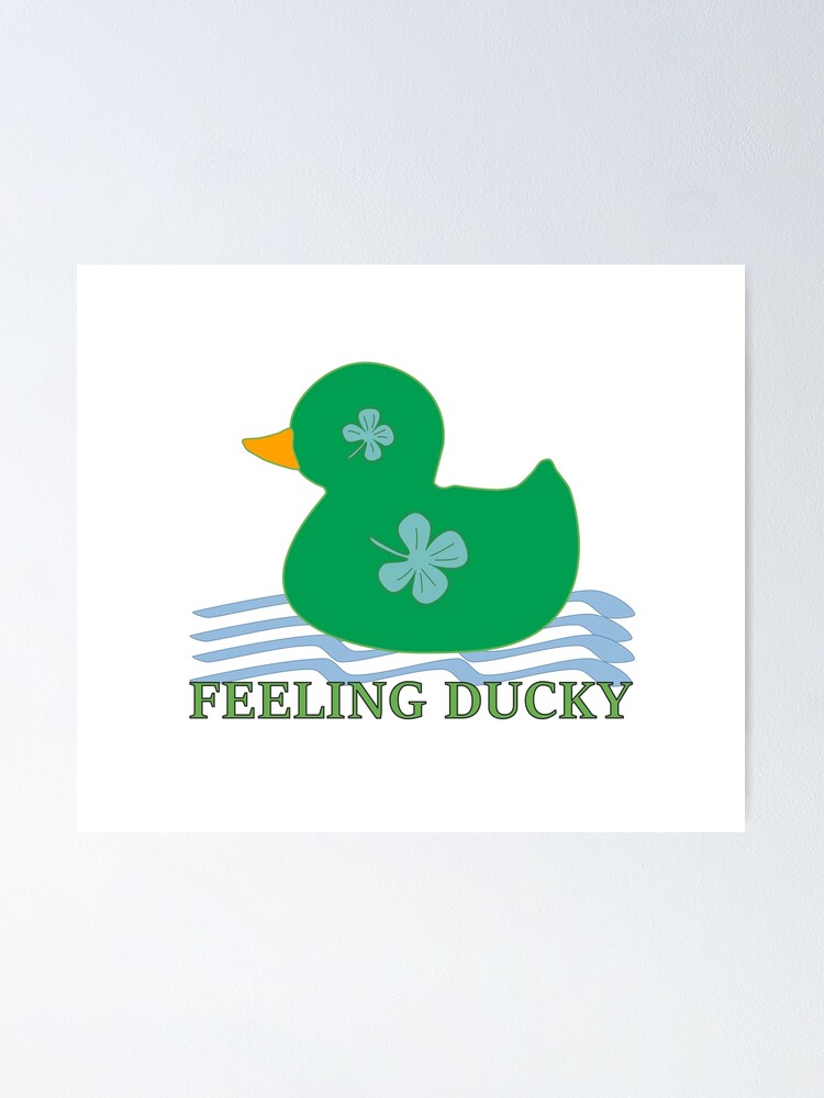 "Feeling Ducky Green Rubber Duck" Poster for Sale by MoePark | Redbubble