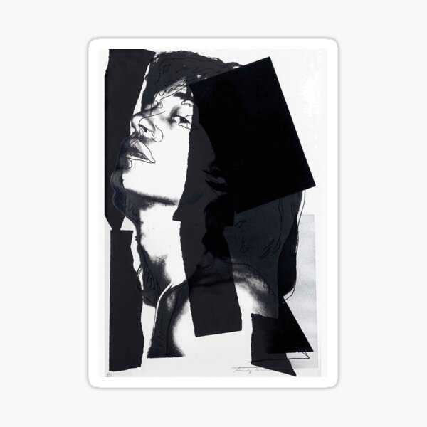"Andy Warhol Mick Jagger" Sticker by beaulahschoe | Redbubble