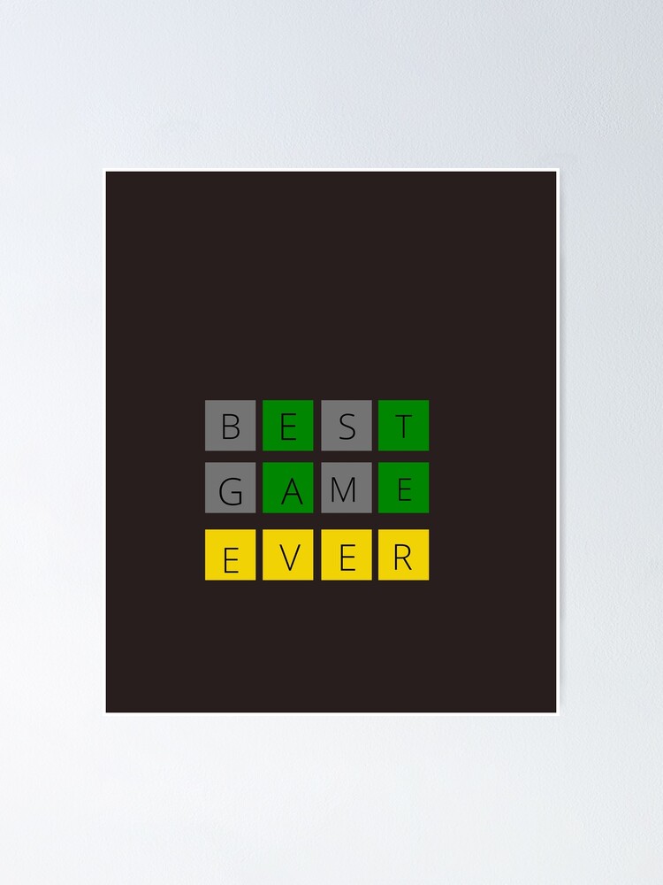 "Best Wordle Design" Poster for Sale by Shirlette | Redbubble