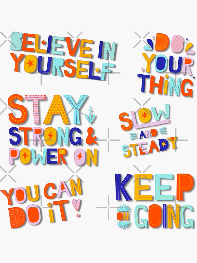 "Positivity and Encouragement Messages Sticker PACK - Vol 1 - Happy ...