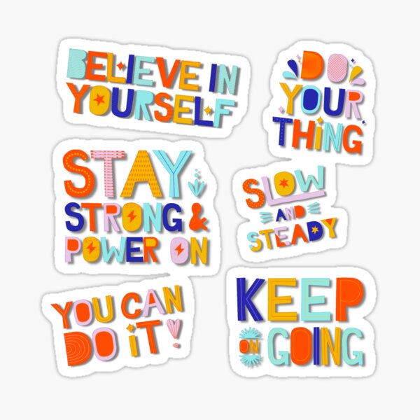 "Positivity and Encouragement Messages Sticker PACK - Vol 1 - Happy ...