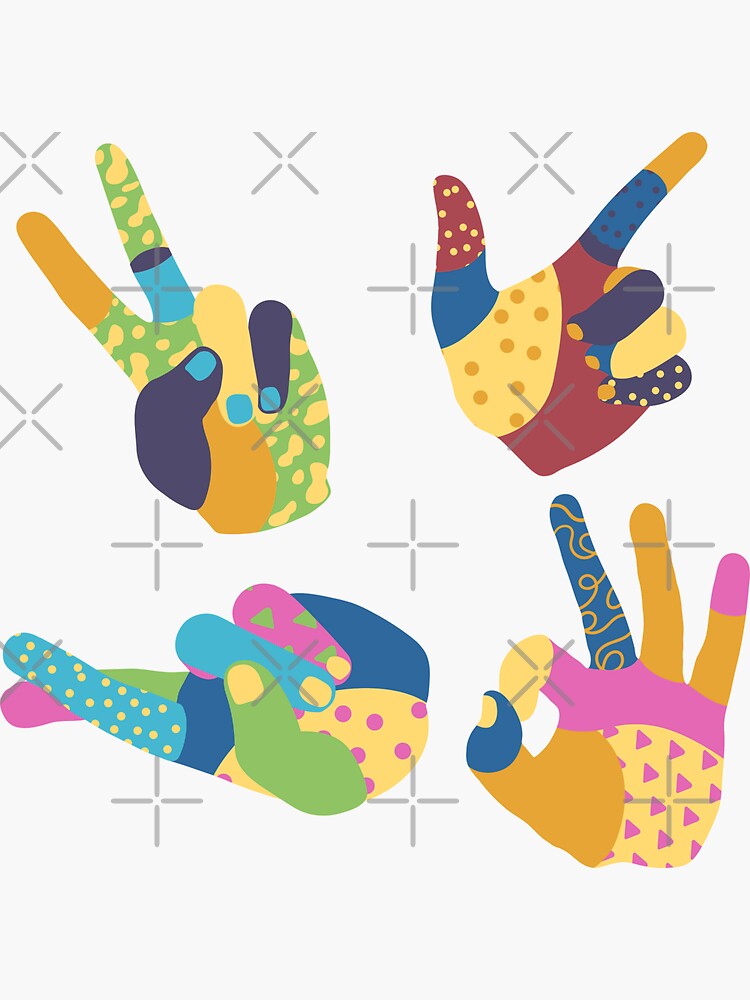 "Awesome Boho Hands Sticker PACK - Vol 1 - Happy Stickers Pack" Sticker ...