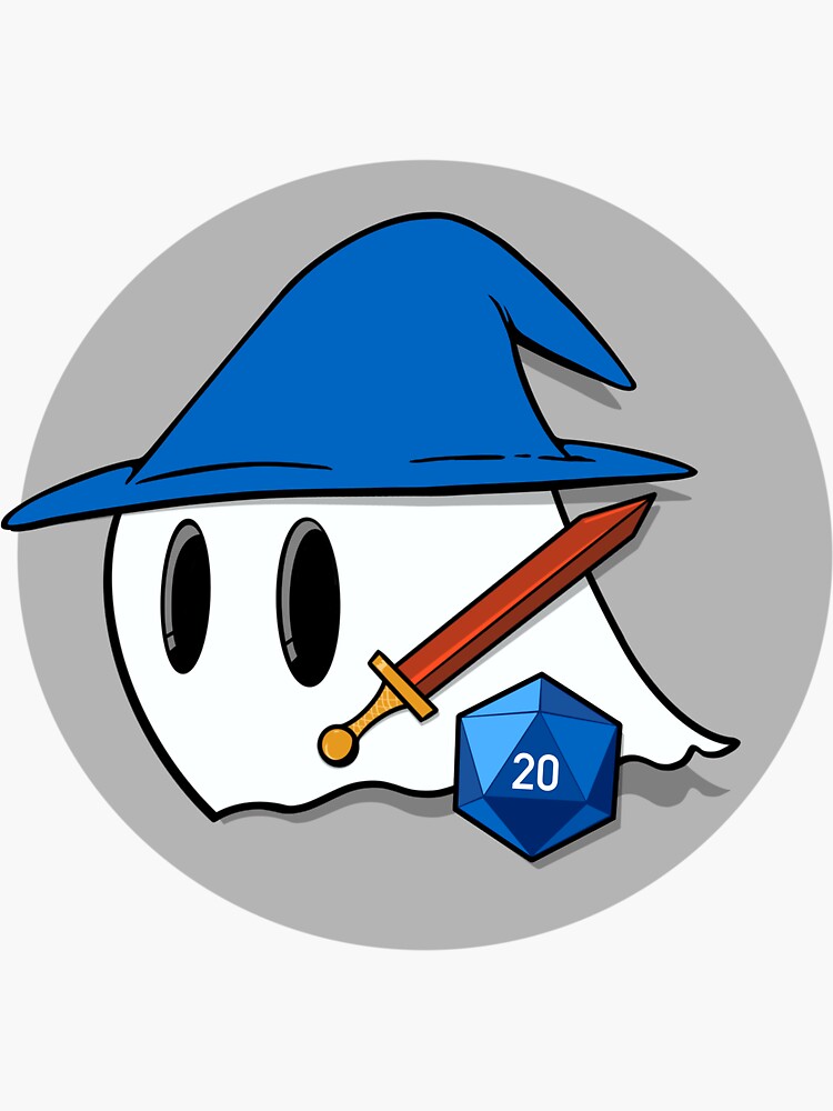 "DnD Ghost" Sticker by krashblamdicute | Redbubble