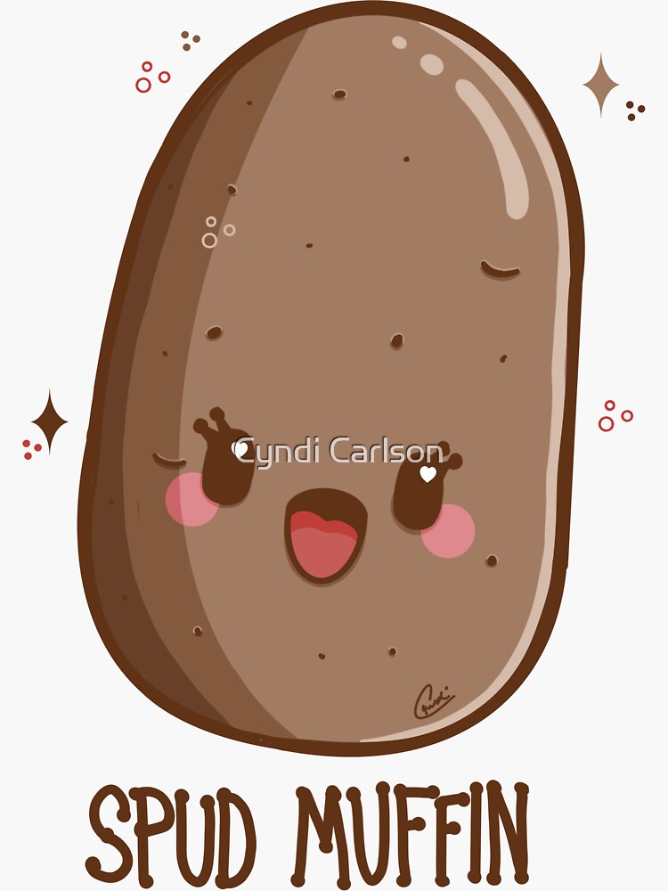 Spud Muffin” Cute Potato Spud " Sticker by CyndiCarlson | Redbubble