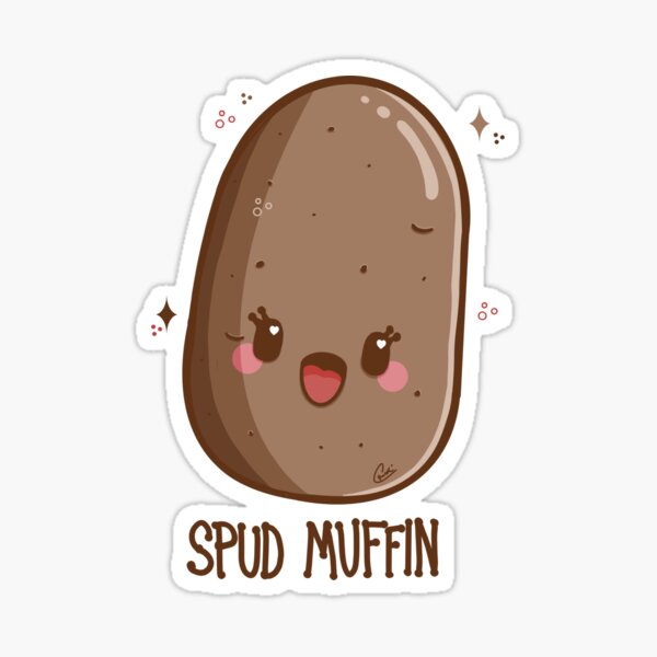 Spud Muffin” Cute Potato Spud " Sticker by CyndiCarlson | Redbubble