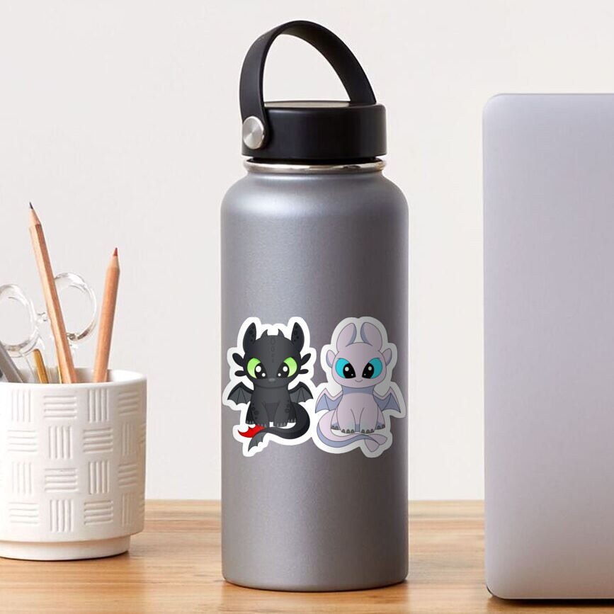 "Toothless & Light fury Baby Dragons, night fury, httyd, dragon babies ...