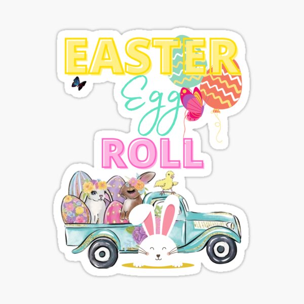 "EASTER EGG ROLL" Sticker for Sale by FNMDRYP | Redbubble
