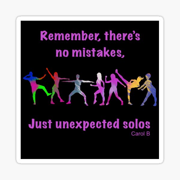 "No Mistakes Dancer Colours B" Sticker by Black-Orc | Redbubble