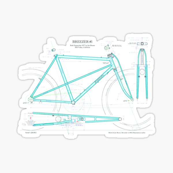 "Bike Geometry " Sticker for Sale by zannox | Redbubble