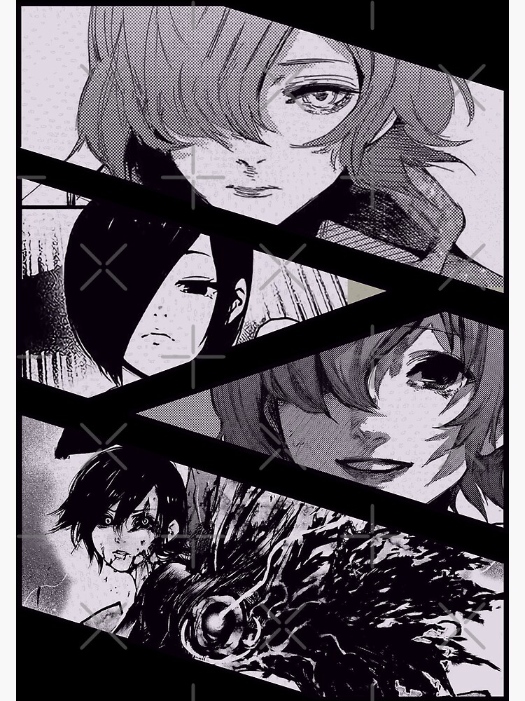 "Touka Kirishima Tokyo Ghoul Tokyo Guru Manga Panel Design" Art Print ...