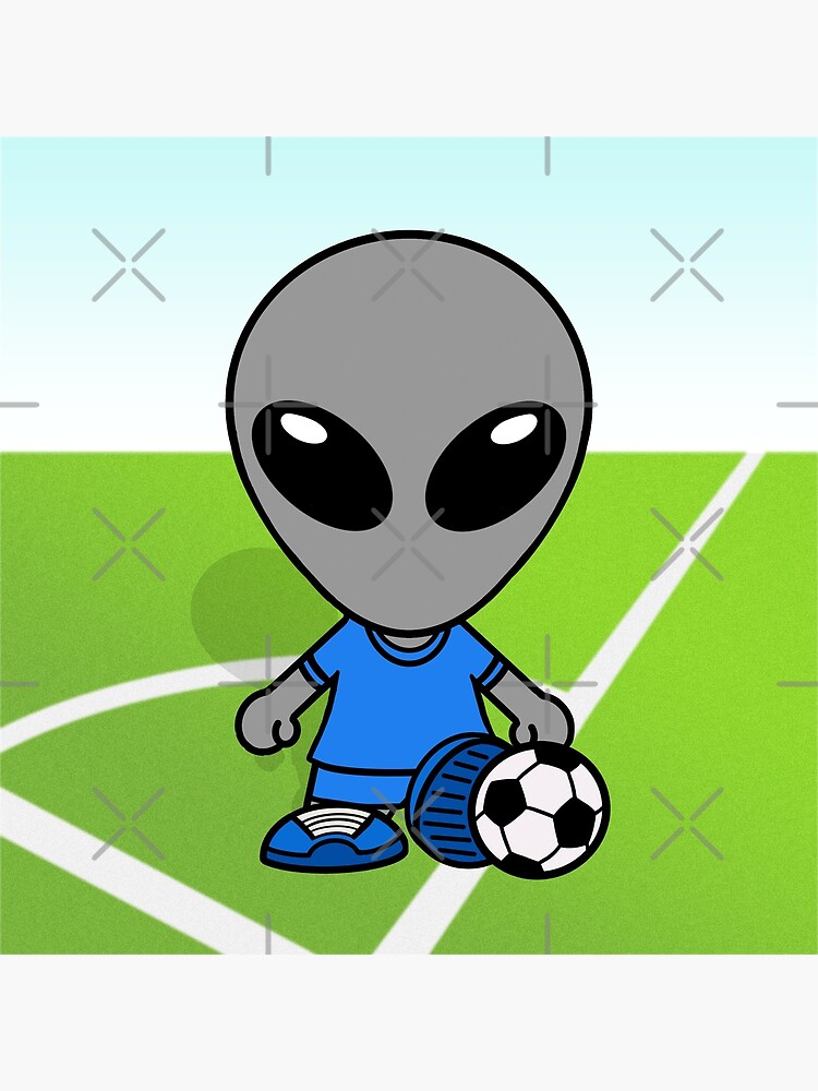 "Alien Playing Football / Soccer " Poster for Sale by SpaceAlienTees ...