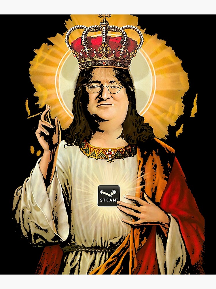 "Our Lord Gaben . Essential ." Poster for Sale by michelleeir | Redbubble