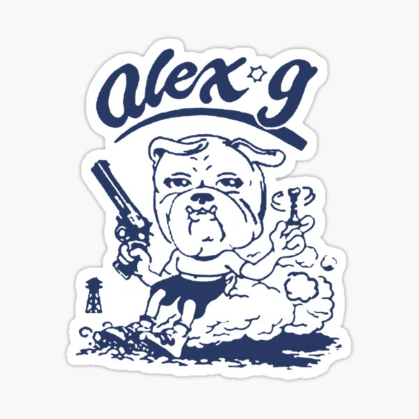 "Bulldog sandy alex g " Sticker by MKUltraFabs | Redbubble