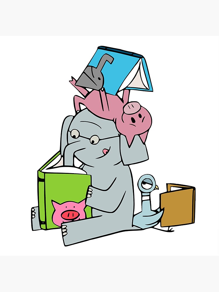 "Elephant And Piggie Reading Gerald And Piggie" Sticker for Sale by ...