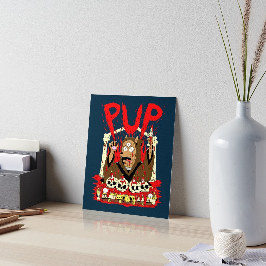 "Retro Pup Cult Band Logo Fan " Art Board Print by MKUltraFabs | Redbubble