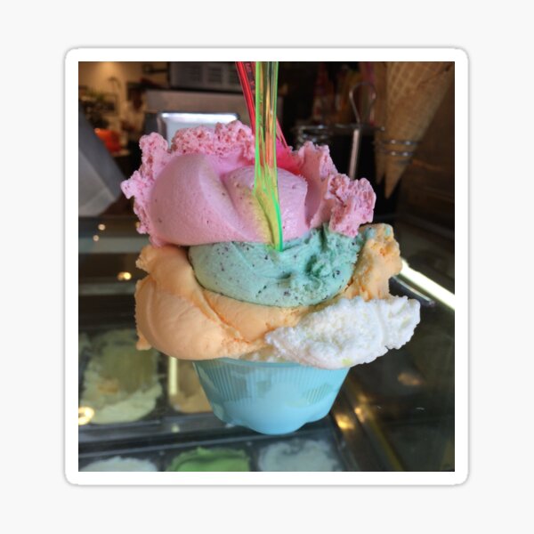 "Four Flavours of Italian Gelato" Sticker for Sale by kyra-nank | Redbubble