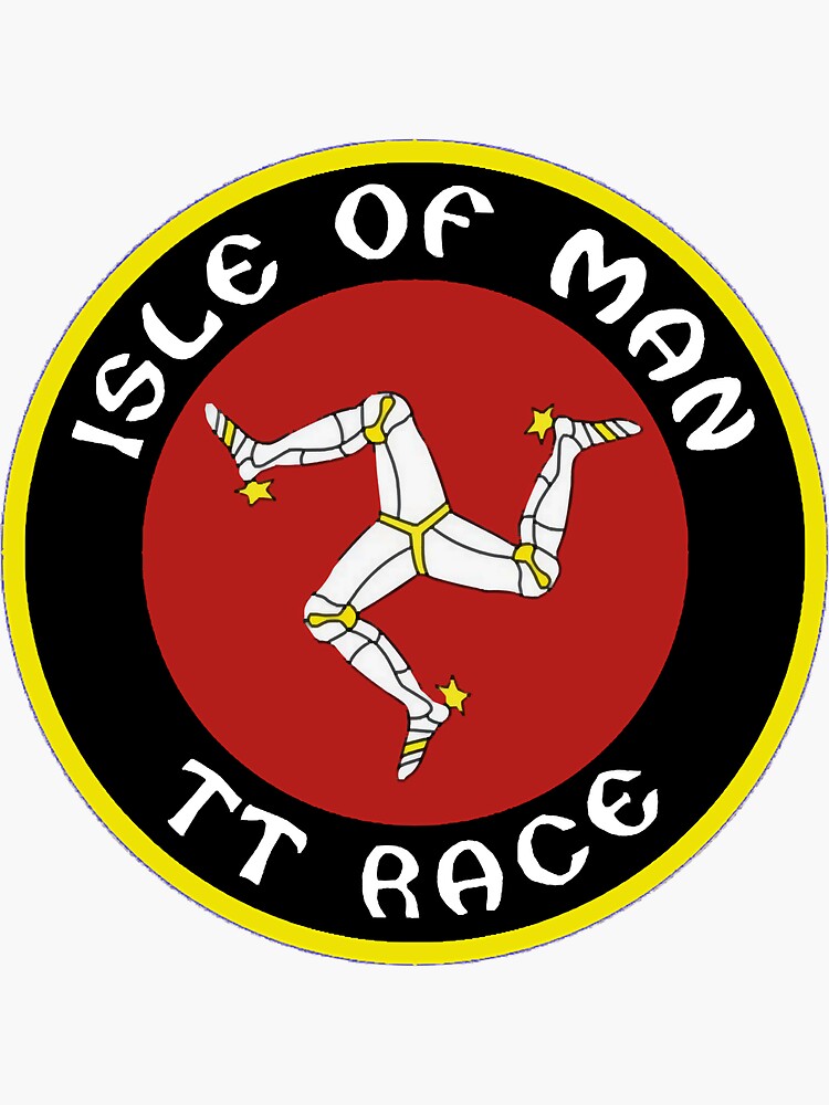 "RETRO ISLE OF MAN LOGO 1970 VINTAGE CIRCULAR DESIGN" Sticker for Sale ...