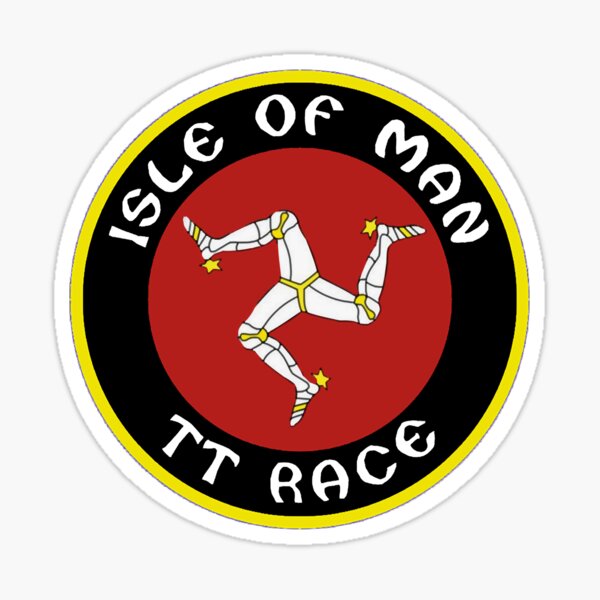 "RETRO ISLE OF MAN LOGO 1970 VINTAGE CIRCULAR DESIGN" Sticker for Sale ...