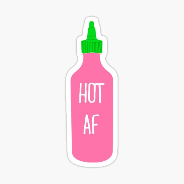 "Hot AF" Sticker by lpaynew | Redbubble