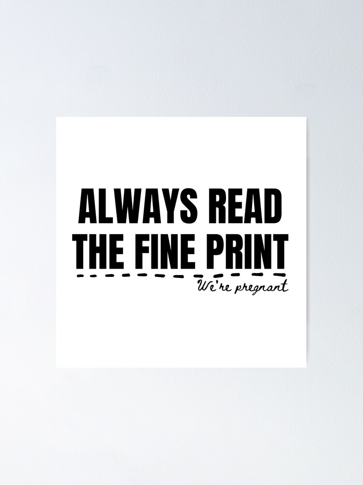 "Vintage Always Read The Fine Print Typography " Poster by X-Trends ...