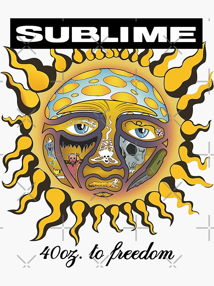 "Rock Band Sun 40oz To Freedom" Sticker by LouisUS | Redbubble
