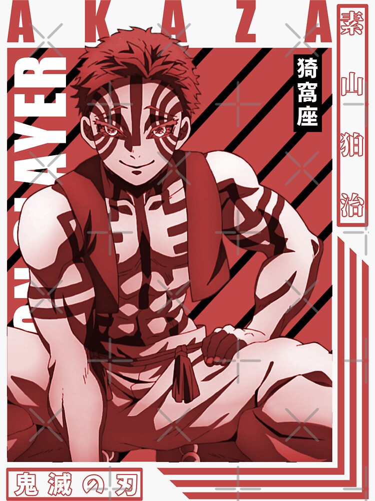 "Akaza kimetsu no yaiba" Sticker von nikmatulailu | Redbubble