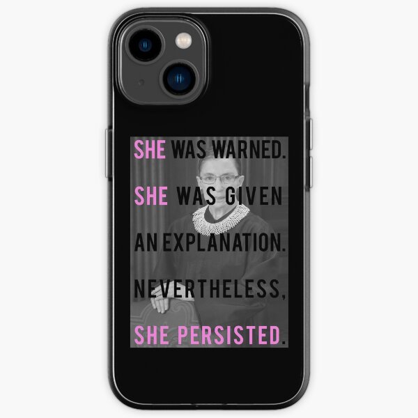 "RBG "She Persisted"" iPhone Case for Sale by itsmebecca | Redbubble