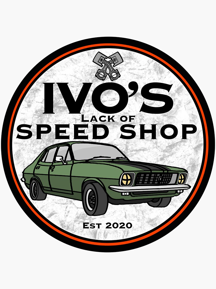 ""IVO'S Lack Of Speed Shop" ORIGINAL Logo" Sticker for Sale by PROIVO13 ...