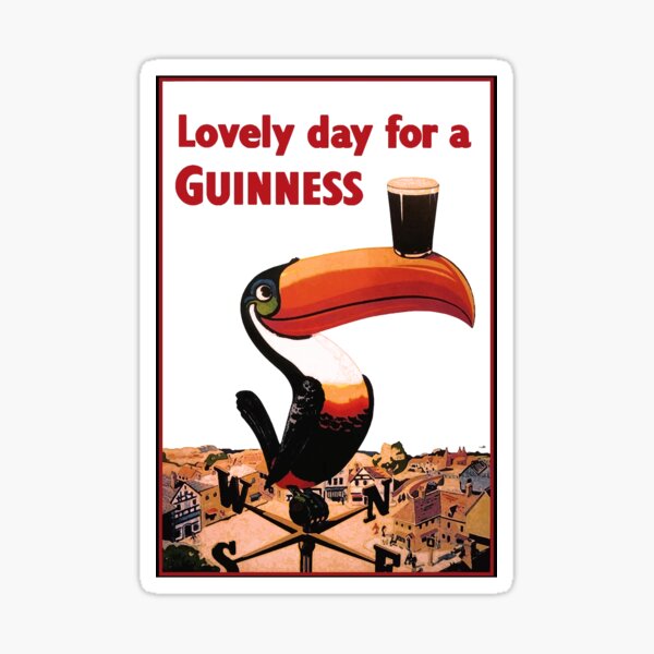 "Lovely Day for A Guinness Letter" Sticker by DianOwens | Redbubble