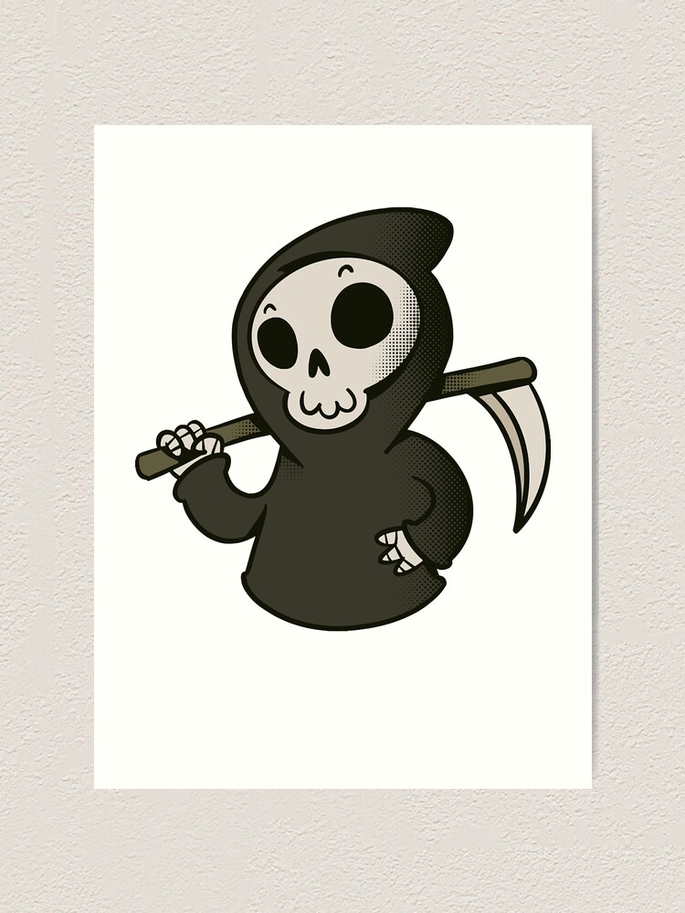 "Chibi Cartoon Death with Scythe" Art Print for Sale by Kautzer146 ...
