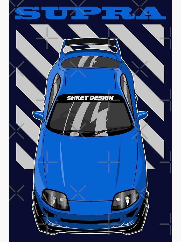 "JDM Legends Blue Supra" Poster for Sale by shketdesign | Redbubble