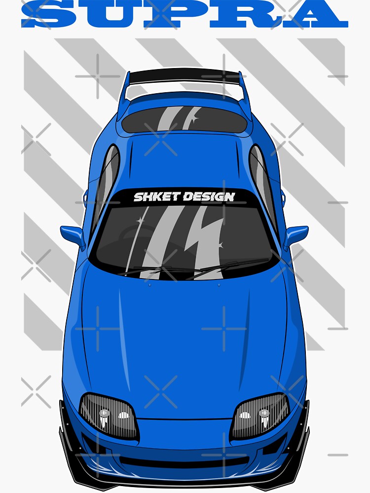 "JDM Legends Blue Supra" Sticker for Sale by shketdesign | Redbubble