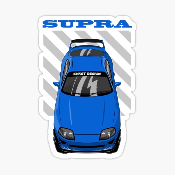 "JDM Legends Blue Supra" Sticker for Sale by shketdesign | Redbubble