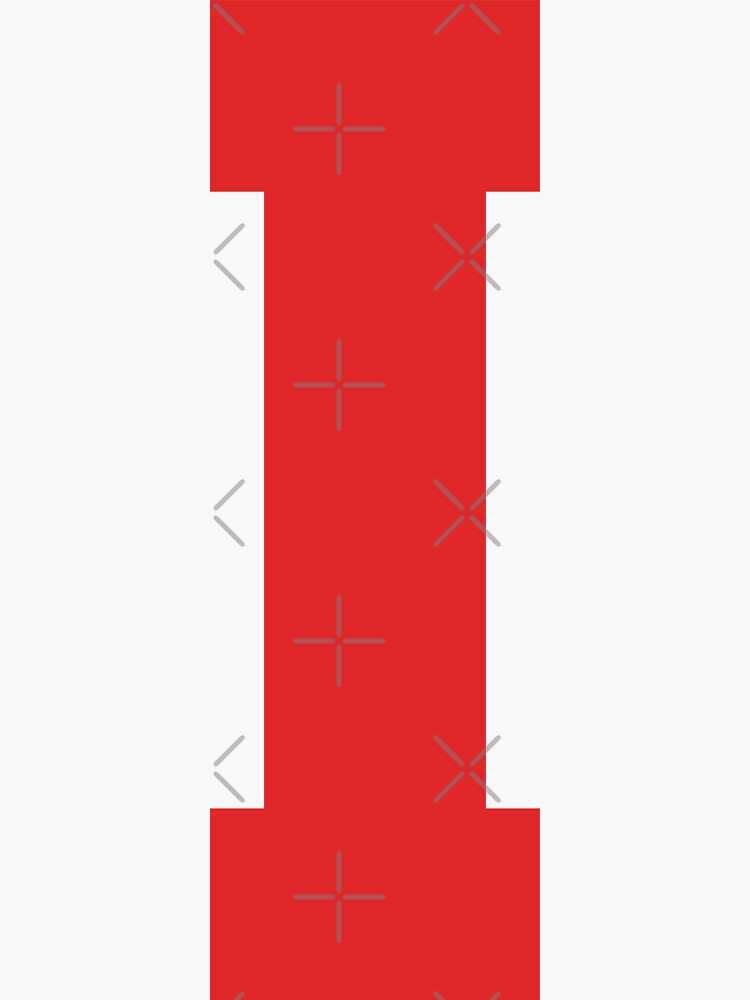 "Alphabet, Red I, Sports letter I" Sticker for Sale by TheCultStuff ...
