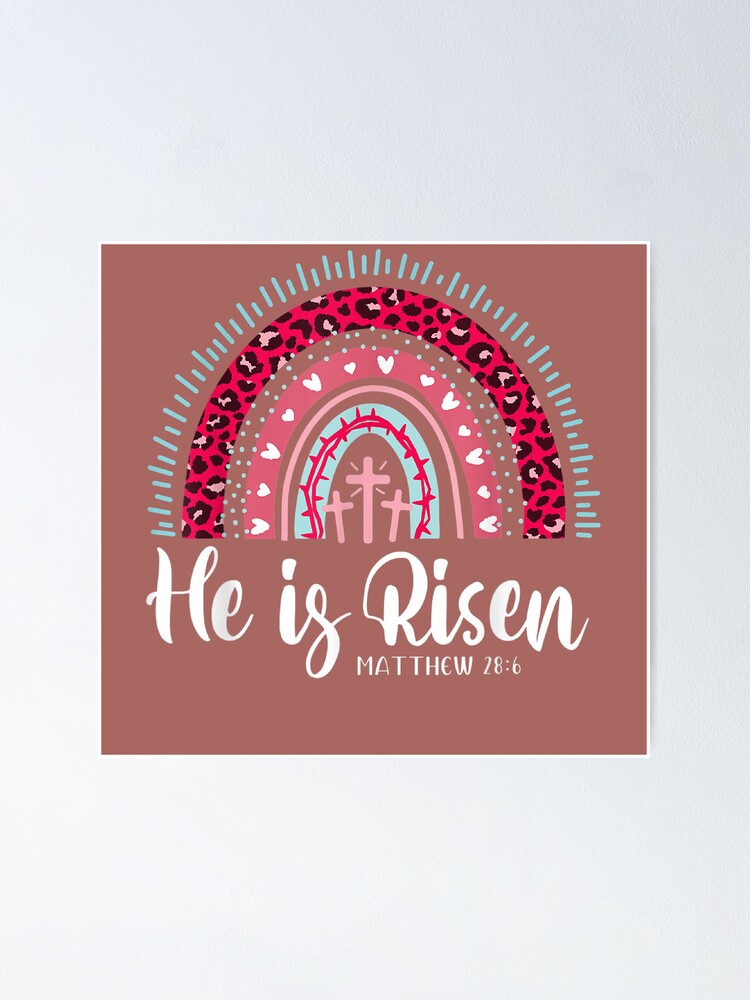Póster «Ha resucitado Biblia Jesús Resurrección Easter Rainbow Church ...