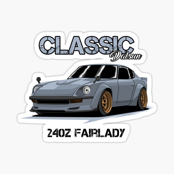 "Datsun 240z Classic Car " Sticker by Ryzdesain | Redbubble