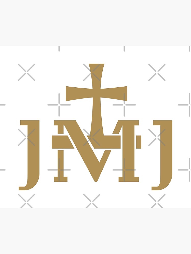 "JMJ Jesus Mary Joseph Insignia" Canvas Print for Sale by Beltschazar ...
