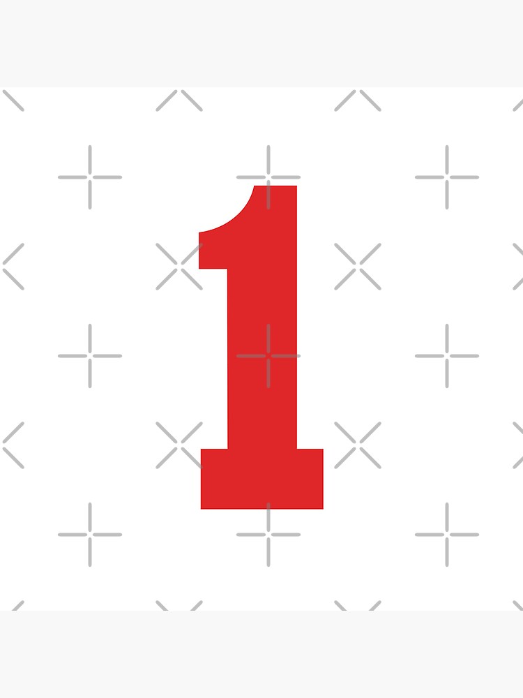 "Number 1, Red one, Sports number 1" Acrylic Block for Sale by ...