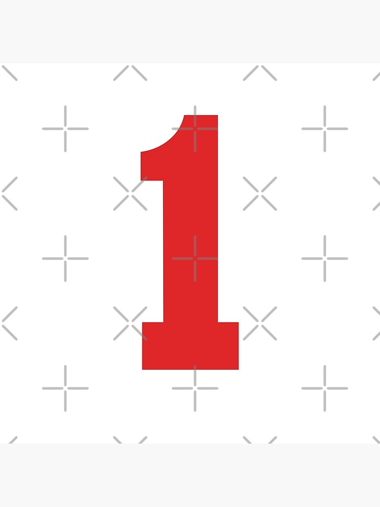 "Number 1, Red one, Sports number 1" Pillow for Sale by TheCultStuff ...