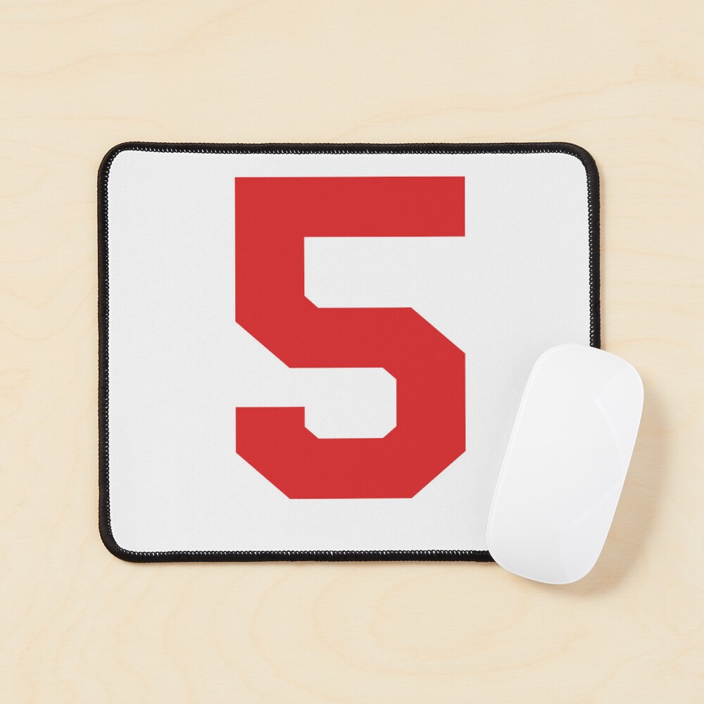 "Number 5, Red five, Sports number 5 " Sticker for Sale by TheCultStuff ...