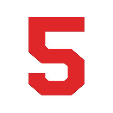 "Number 5, Red five, Sports number 5 " Sticker for Sale by TheCultStuff ...