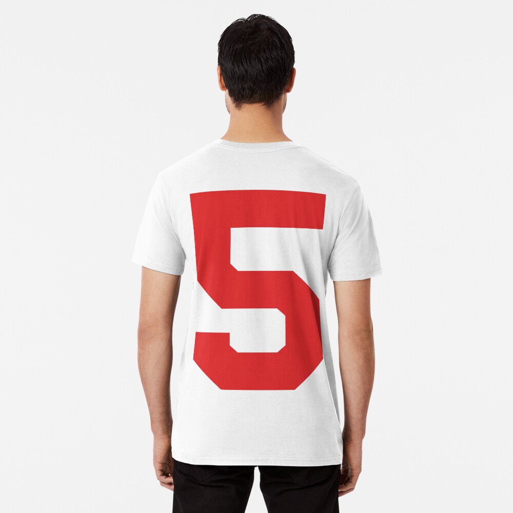 "Number 5, Red five, Sports number 5 " Sticker for Sale by TheCultStuff ...