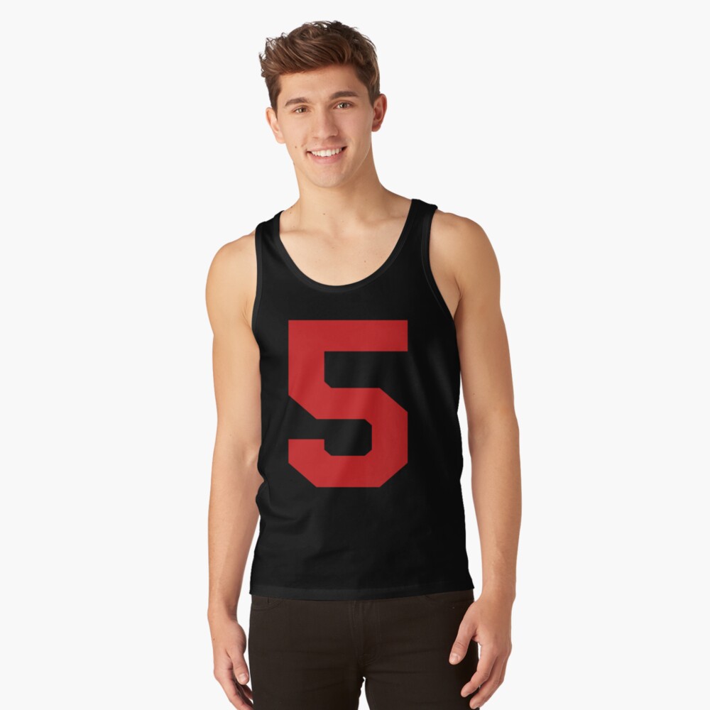 "Number 5, Red five, Sports number 5 " Sticker for Sale by TheCultStuff ...