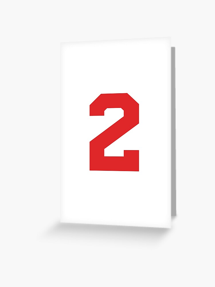 "Number 2, Red two, Sports number 2" Greeting Card for Sale by ...