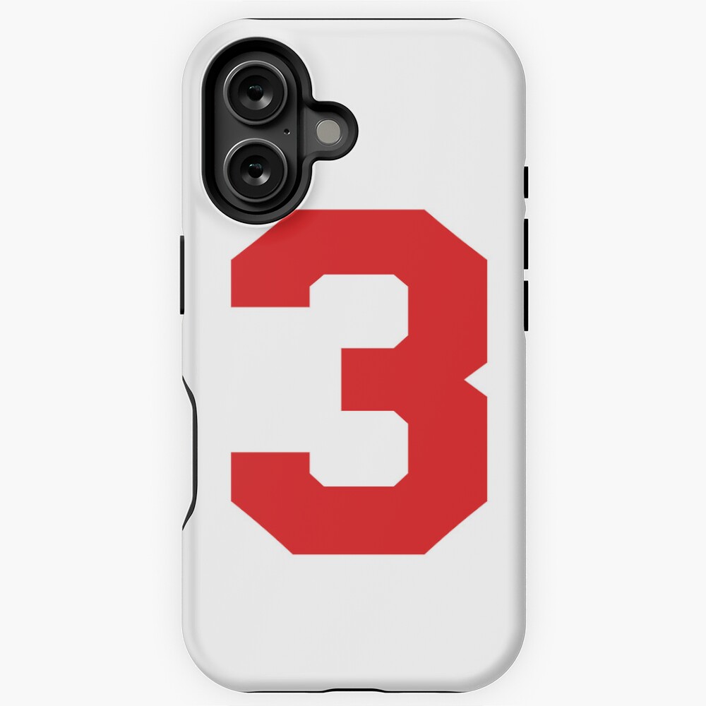 "Number 3, Red three, Sports number 3" Sticker for Sale by TheCultStuff ...