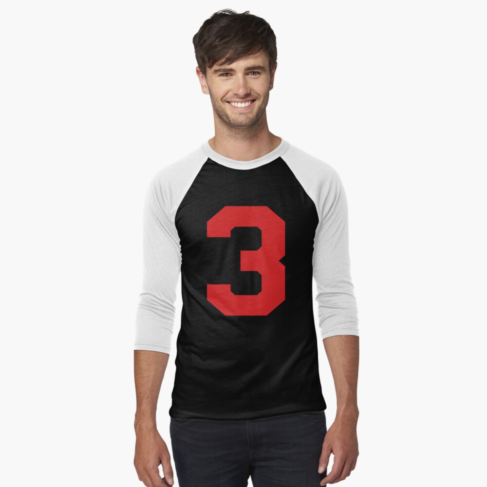 "Number 3, Red three, Sports number 3" Sticker for Sale by TheCultStuff ...