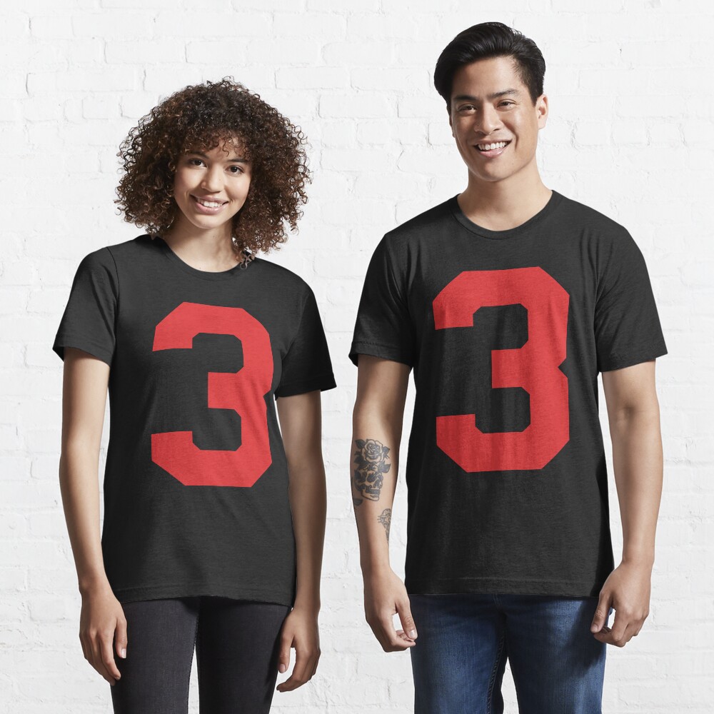 "Number 3, Red three, Sports number 3" Sticker for Sale by TheCultStuff ...